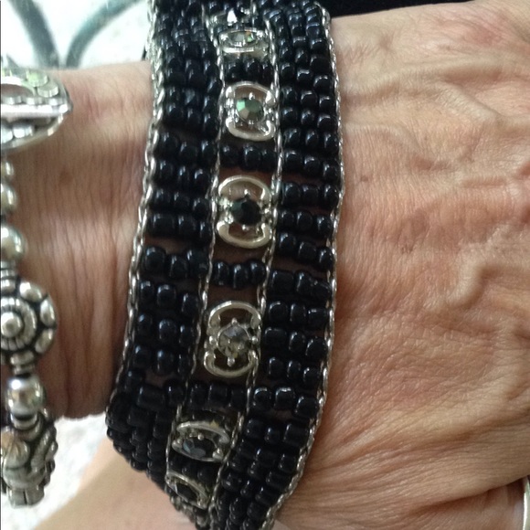 Jewelry | Beaded Wide Bracelet | Poshmark